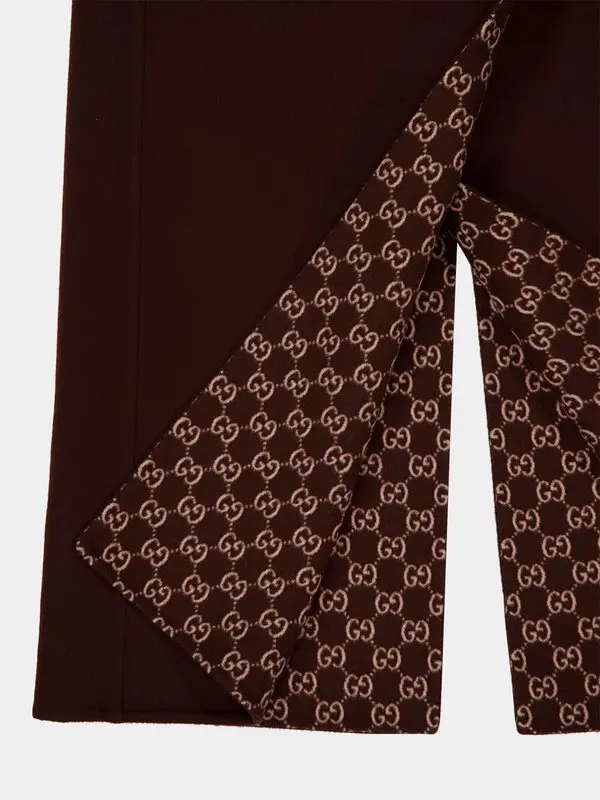Gucci Long Gg Double Wool Gilet