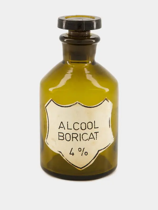 All Origine Amber Apothecary Bottle With Label - Brown