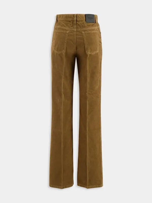 Saint Laurent Fall Beige Clyde Corduroy Pants