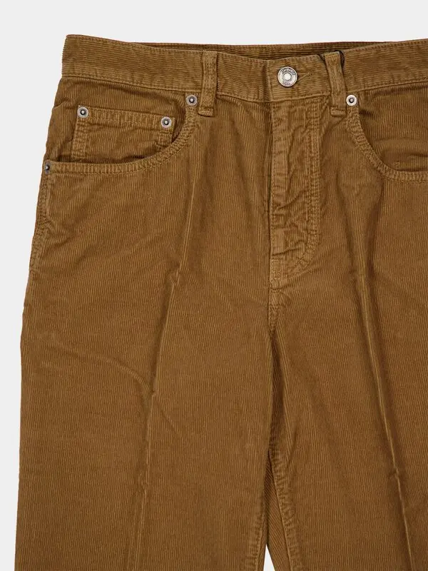 Saint Laurent Fall Beige Clyde Corduroy Pants