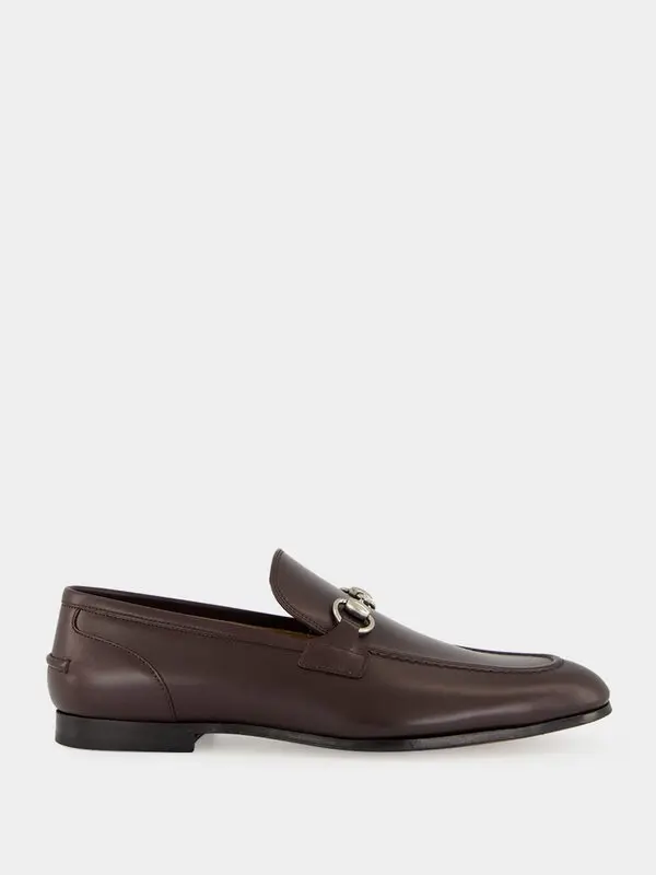 Gucci Jordaan Leather Loafer - Brown