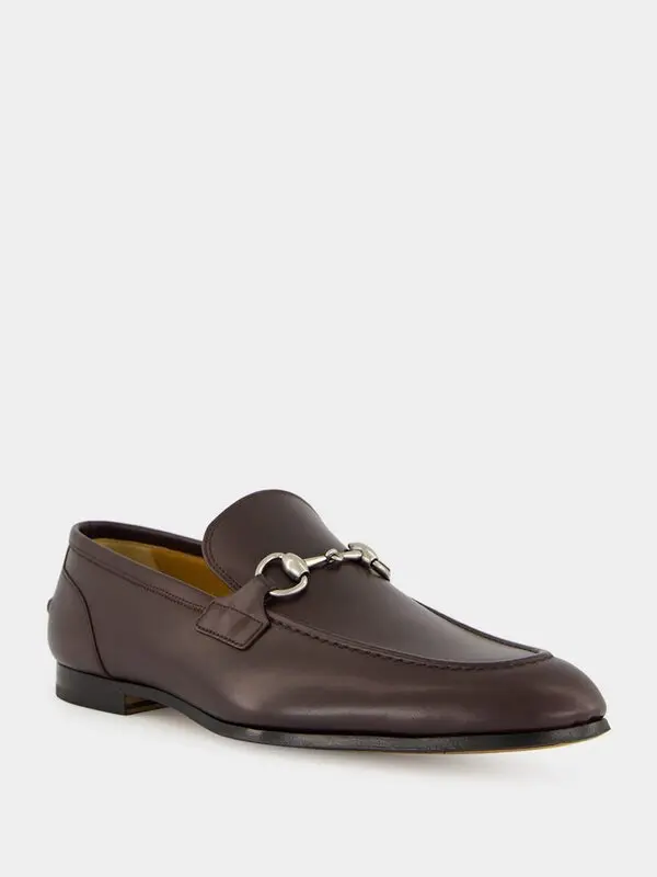 Gucci Jordaan Leather Loafer - Brown