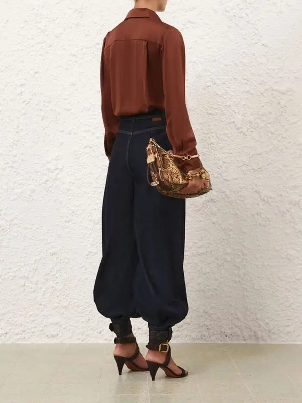 Zimmermann Hypnotic Satin Shirt - Brown