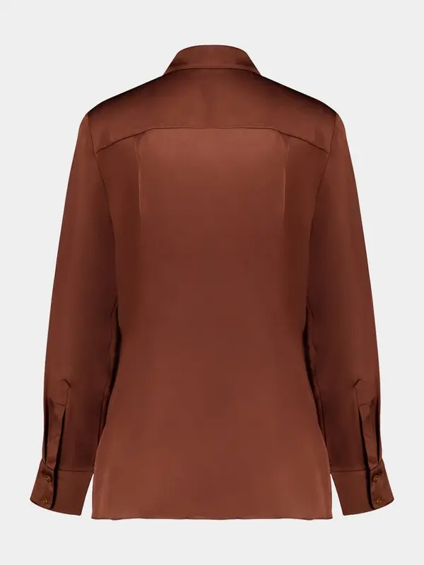Zimmermann Hypnotic Satin Shirt - Brown