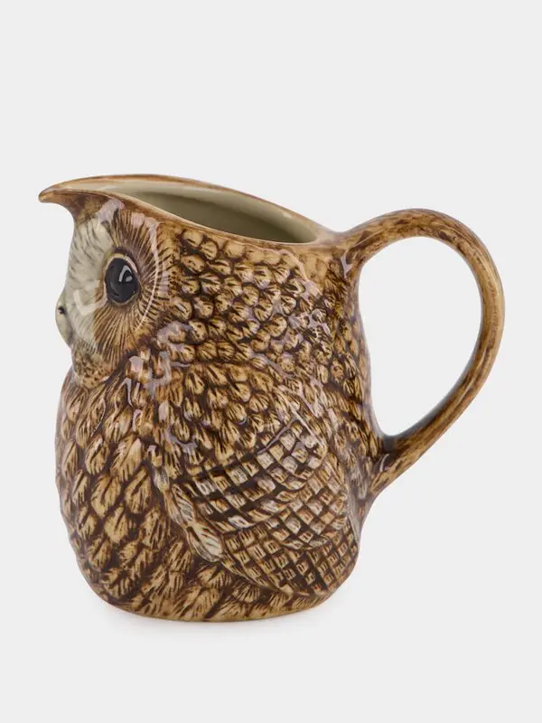 QUAIL CERAMICS Tawny Owl Ceramic Jug - Brown