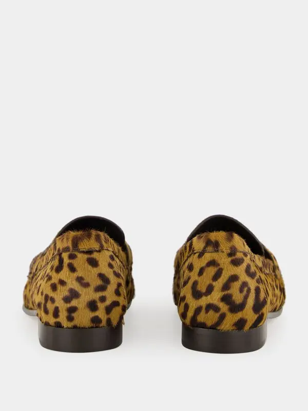 Fendi Leo-print Cavallino Loafers - Brown