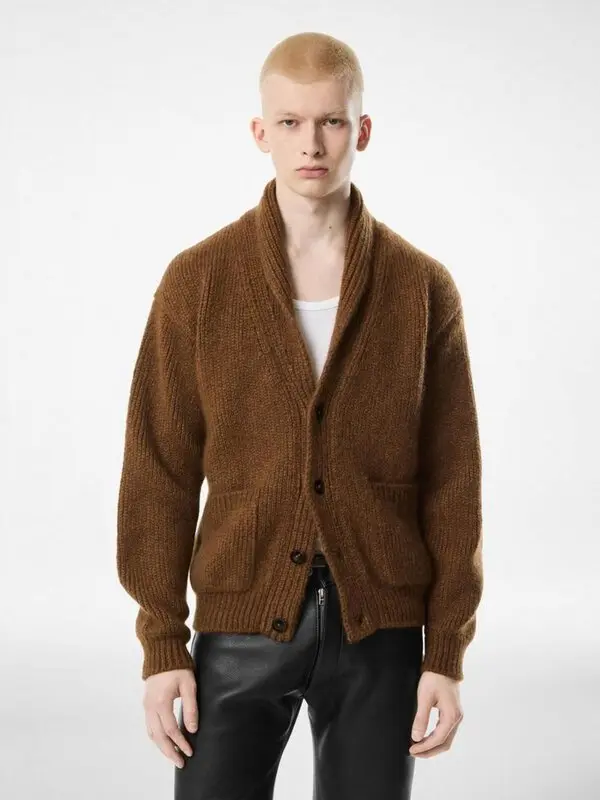 TOM FORD Cashmere Shawl Collar Cardigan - Brown