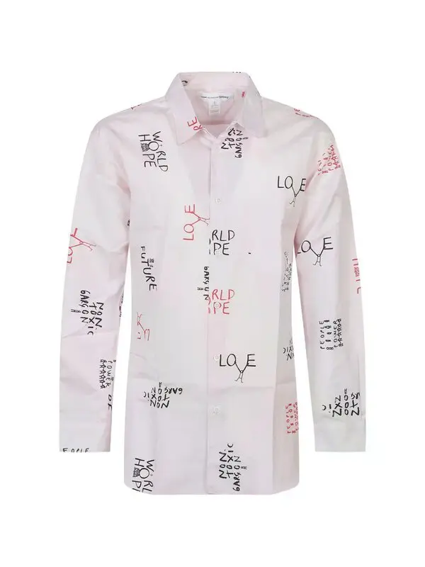 Comme Des Garçons Graphic Shirt - Pink