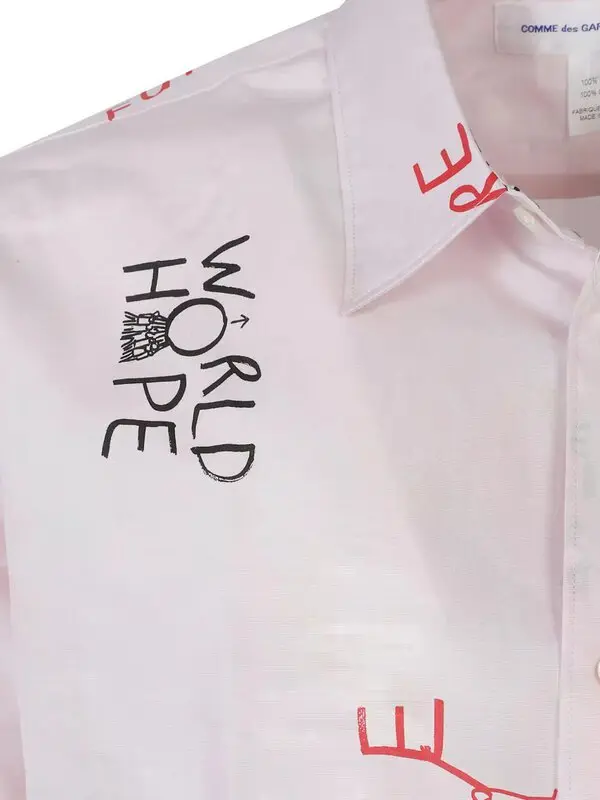 Comme Des Garçons Graphic Shirt - Pink