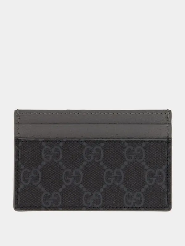 Gucci Bi-color Gg Card Case - Black