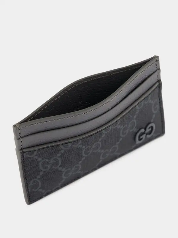 Gucci Bi-color Gg Card Case - Black