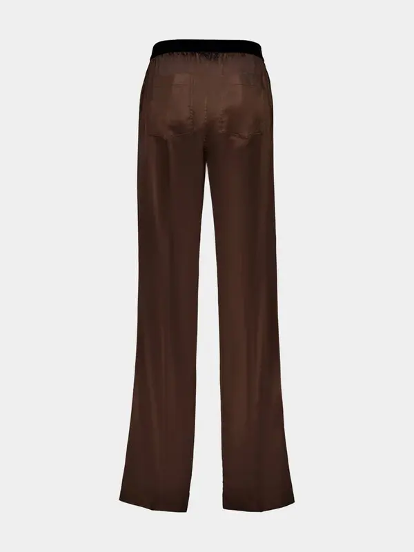 TOM FORD Cinnamon Stretch Silk Satin Pj Pants - Brown