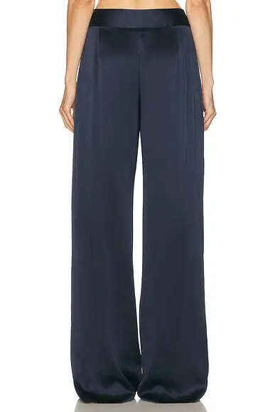 THE SEI Relaxed Pleated Satin Trousers - Space