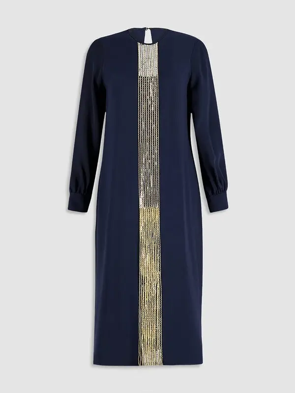 PAULA Freya Embellished Silk Dress