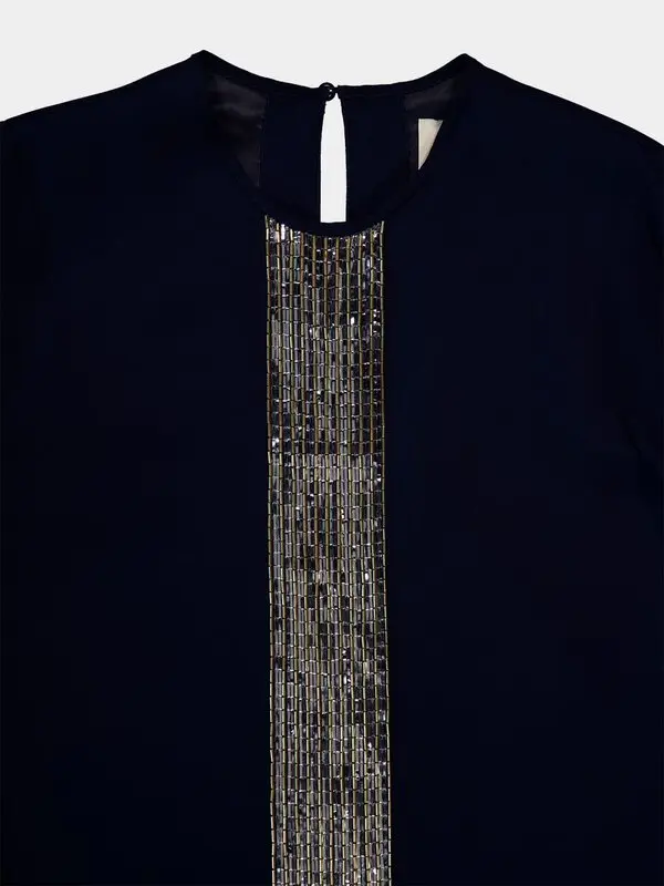 PAULA Freya Embellished Silk Dress
