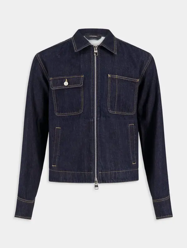 Alexander McQueen Zipped Denim Jacket