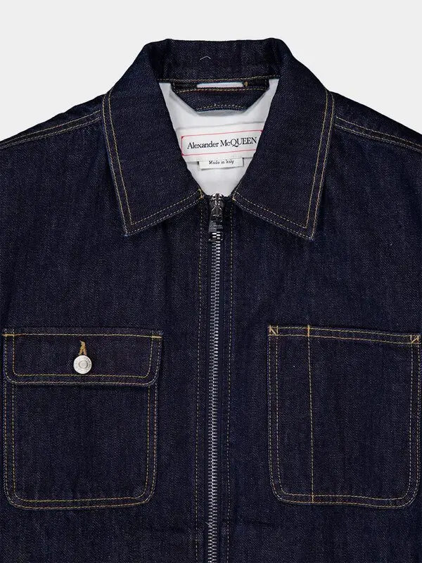 Alexander McQueen Zipped Denim Jacket