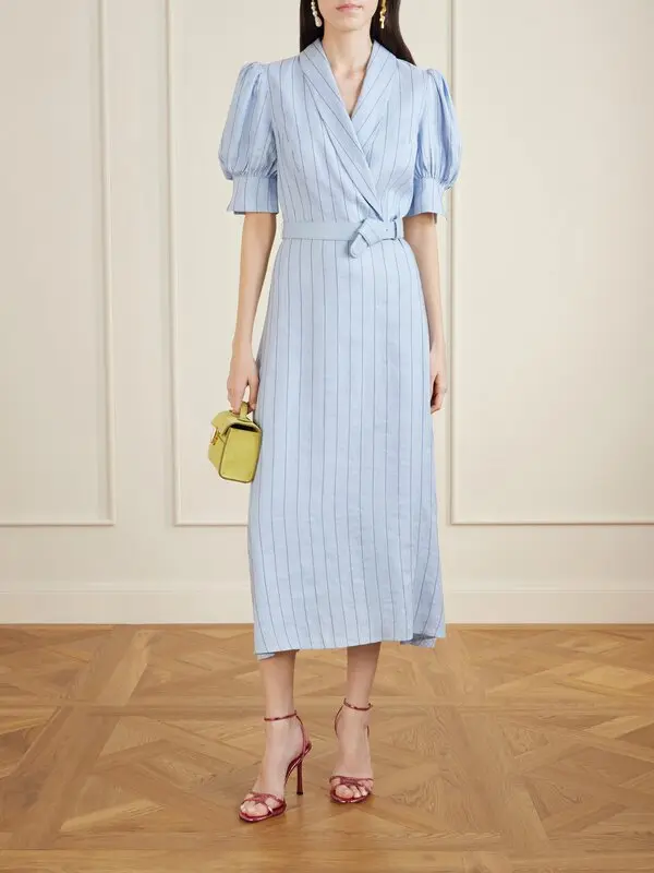 solid linen dress Ladies' Summer Solid Color Linen Vacation Shirt Style Casual Dress, Sleeveless Dress Blue / M main image 0