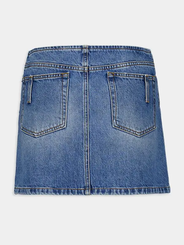 Dolce & Gabbana Cotton Denim Mini Skirt