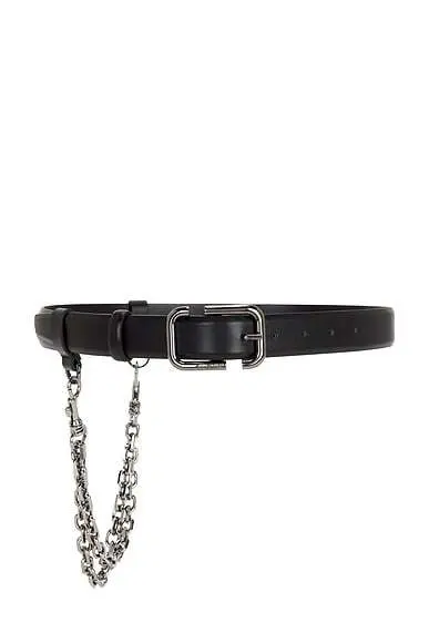 Attico Cintura Leather Belt - Black