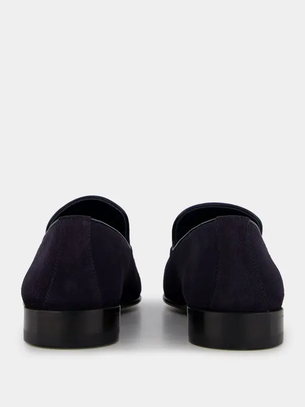 Manolo Blahnik Truro Suede Loafers - Blue