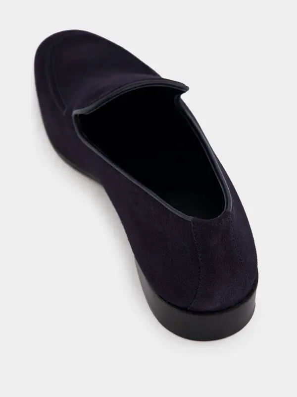Manolo Blahnik Truro Suede Loafers - Blue
