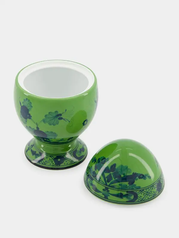 GINORI 1735 Oriente Italiano Malachite Egg Cup With Cover - Blue