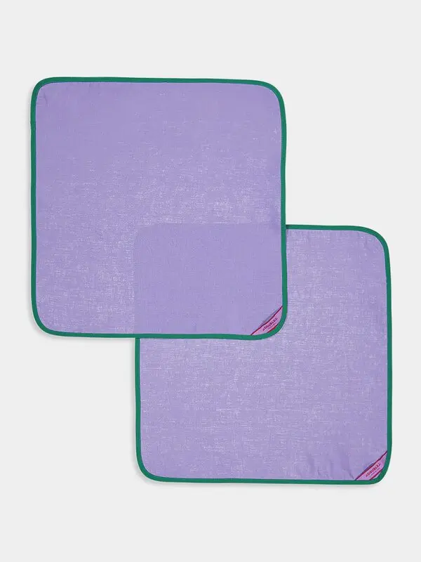 La DoubleJ Set Of 2 Large Napkins - Blue