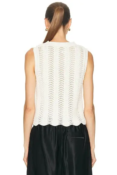 Loulou De Saison Vittoria American Armhole Tank Top - Ivory
