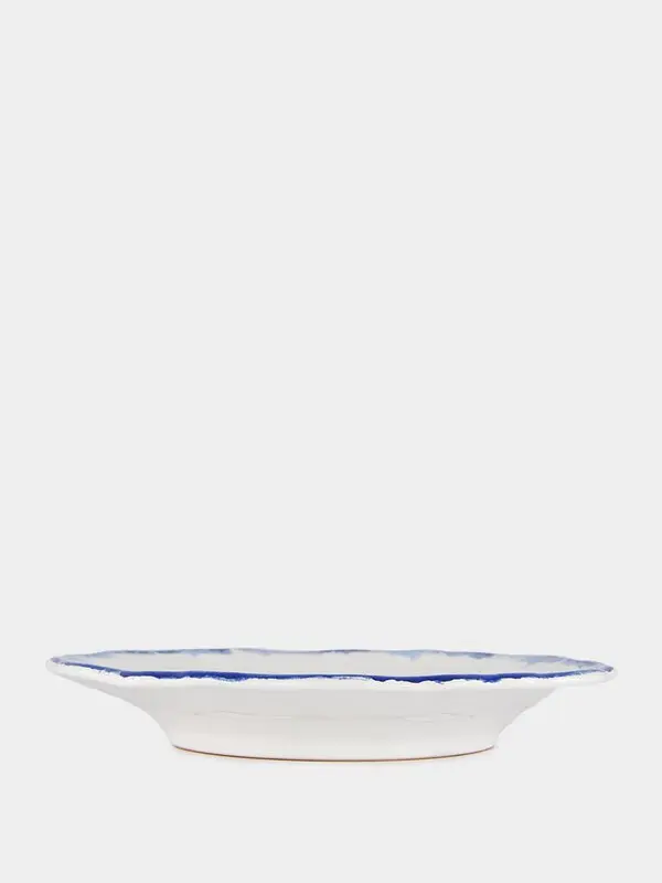 LES-OTTOMANS La Menagerie D'été Fish Dinner Plate - Blue