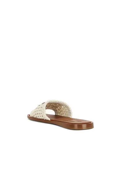 Miu Miu Ciabatte Crochet Slide - Avorio