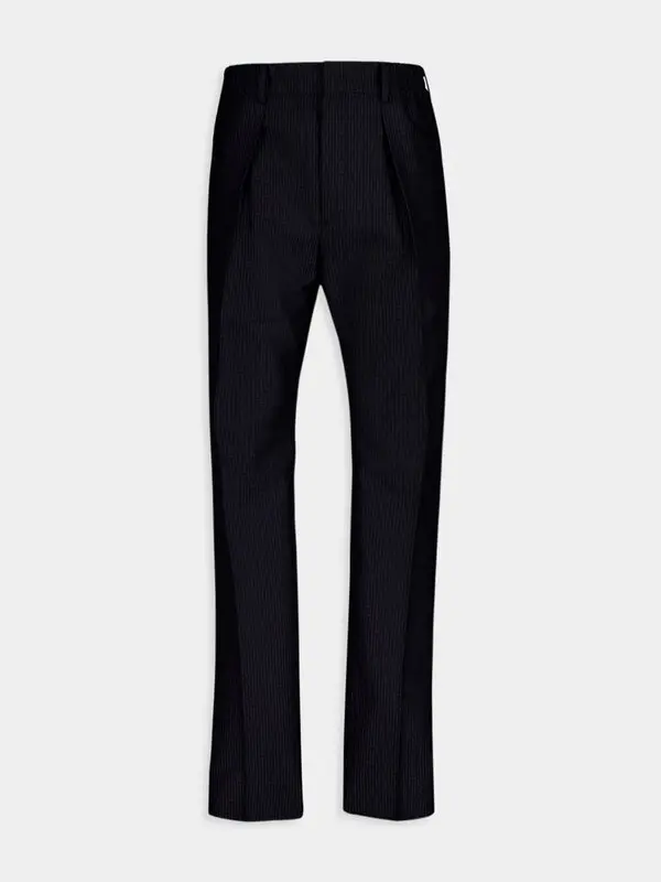 Fendi Straight-cut Wool Trousers - Blue
