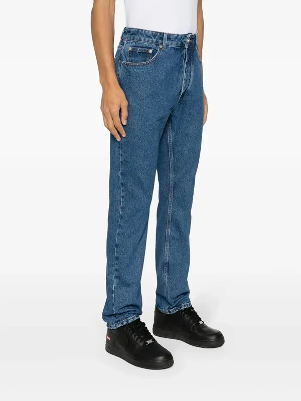Palm Angels Monogram Straight-leg Jeans - Blue