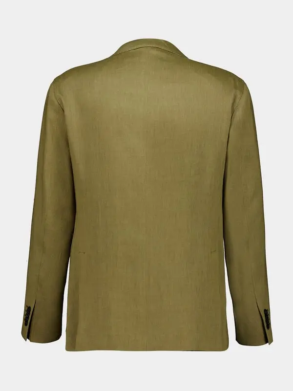 Boglioli Linen Double-breasted Suit - Green