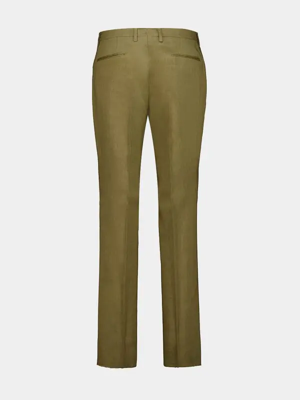 Boglioli Linen Double-breasted Suit - Green