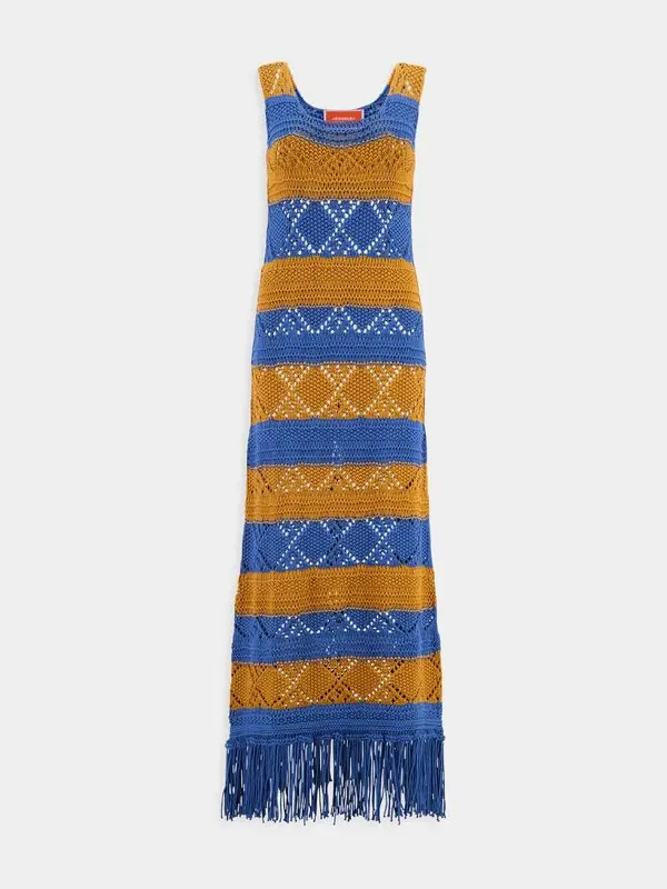 La DoubleJ Petrol Tassel Dress