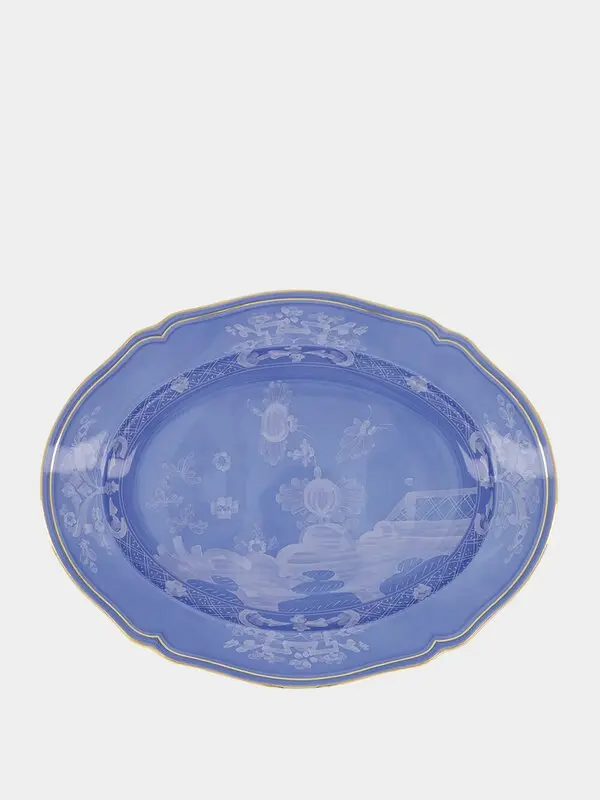 GINORI 1735 Oriente Italiano Pervinca Oval Platter - Blue