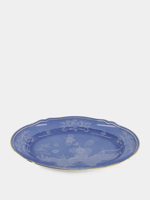 GINORI 1735 Oriente Italiano Pervinca Oval Platter - Blue