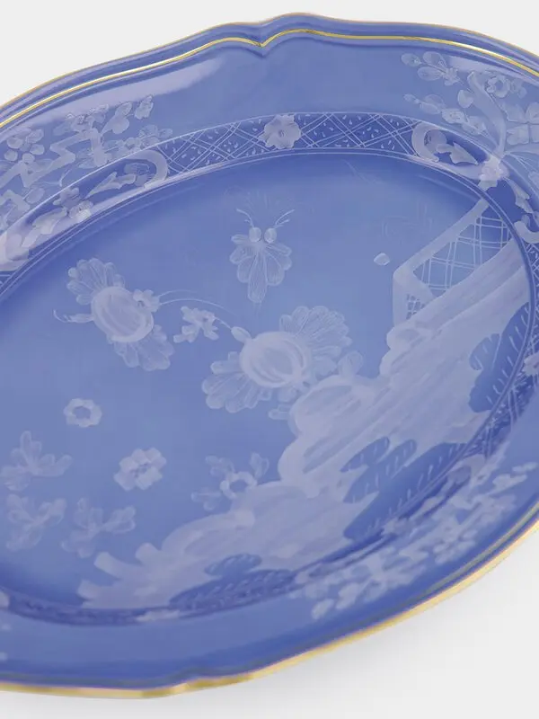 GINORI 1735 Oriente Italiano Pervinca Oval Platter - Blue