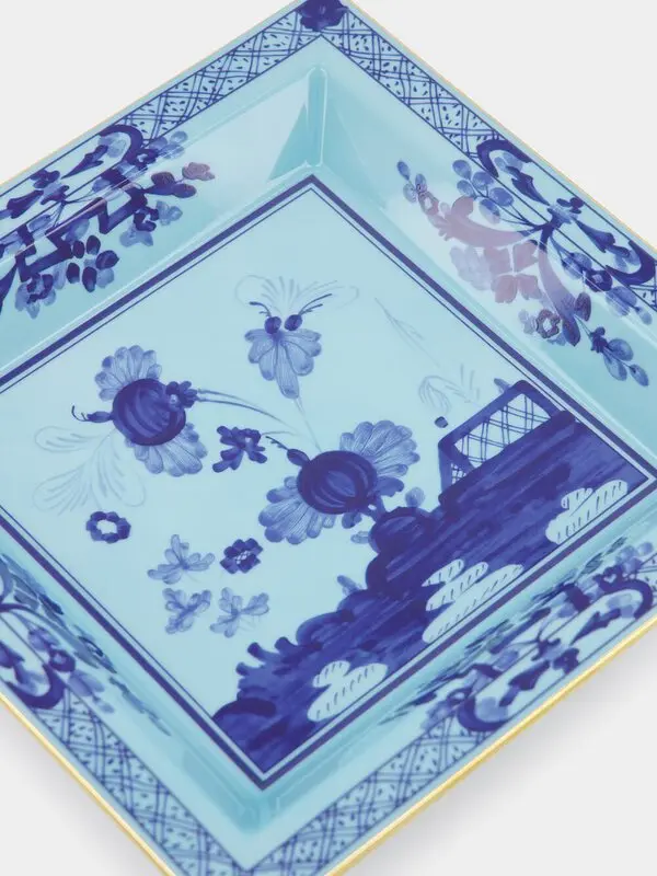 GINORI 1735 Oriente Italiano Iris Large Square Change Tray