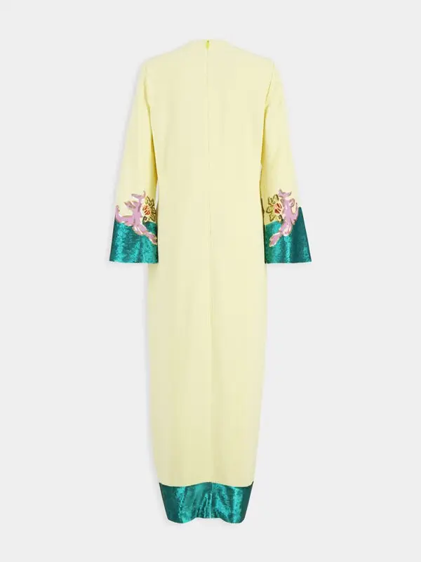 PAULA Celeste A-line Embroidered Maxi Dress - Multicolour
