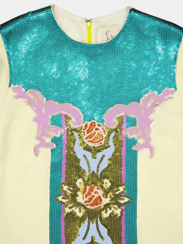 PAULA Celeste A-line Embroidered Maxi Dress - Multicolour