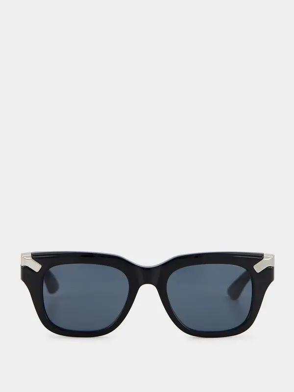 Alexander McQueen Punk Rivet Square Sunglasses - Blue