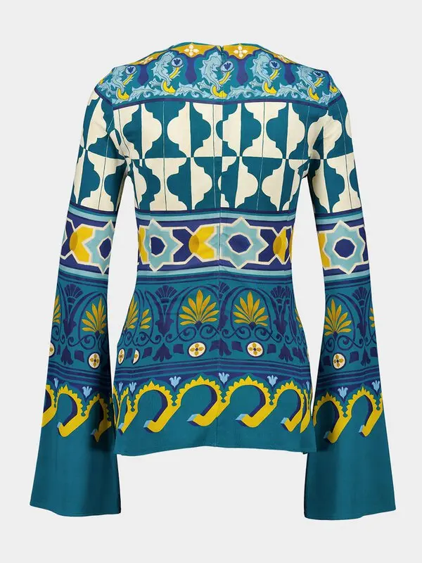 La DoubleJ Casareale Placée Superflare Top - Blue