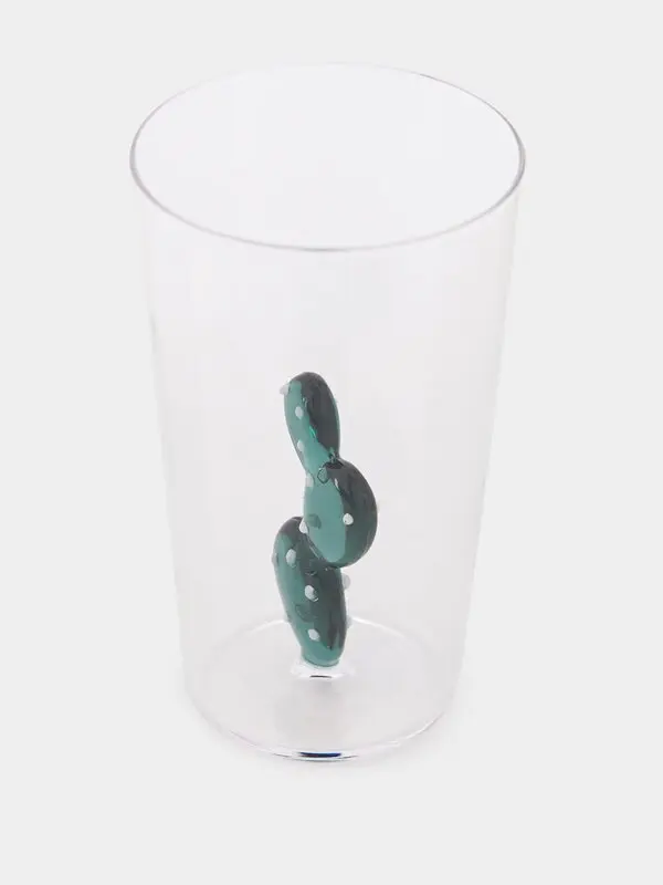 ICHENDORF MILANO Longdrink Glass With Cactus Design - Blue
