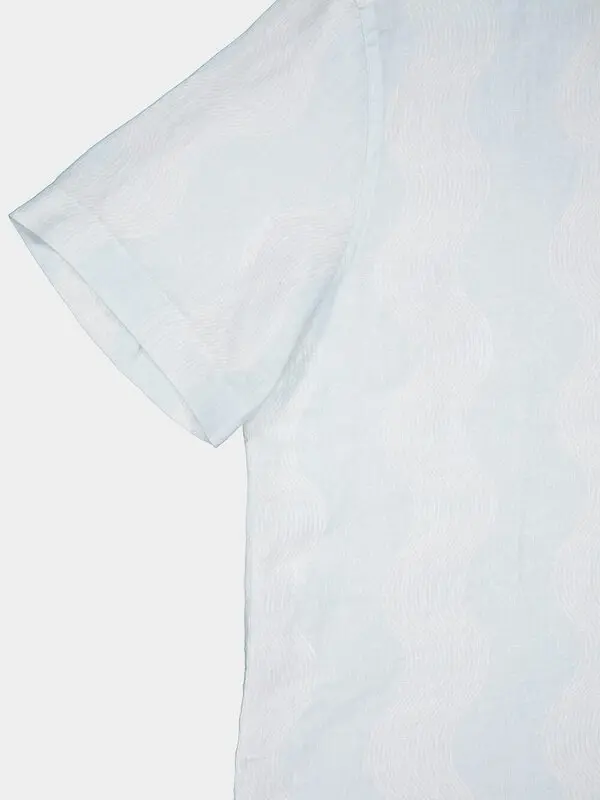 Frescobol Carioca Cabana Stripe Castro Linen Shirt - Blue