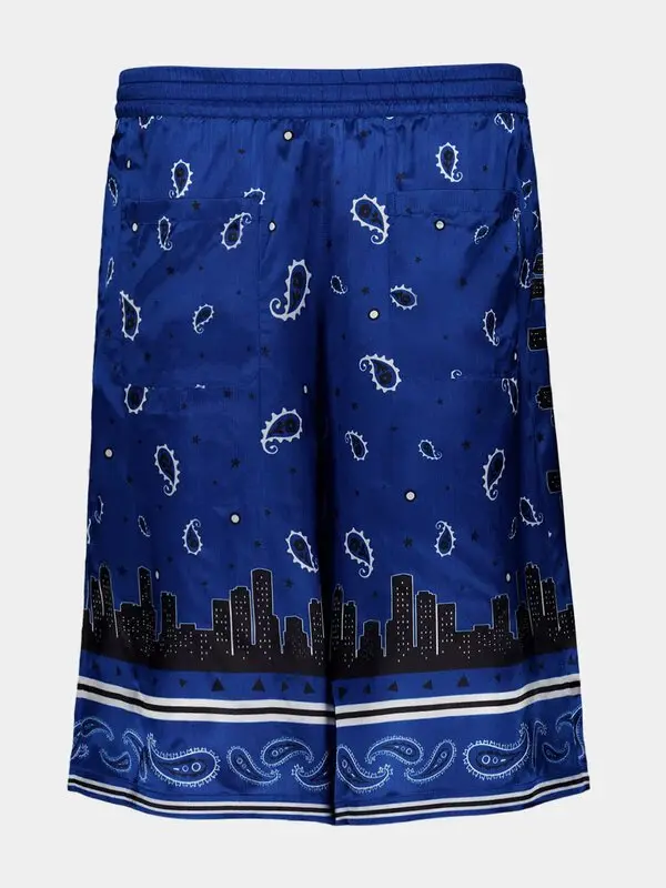 Off-White Paisley-print Shorts - Blue