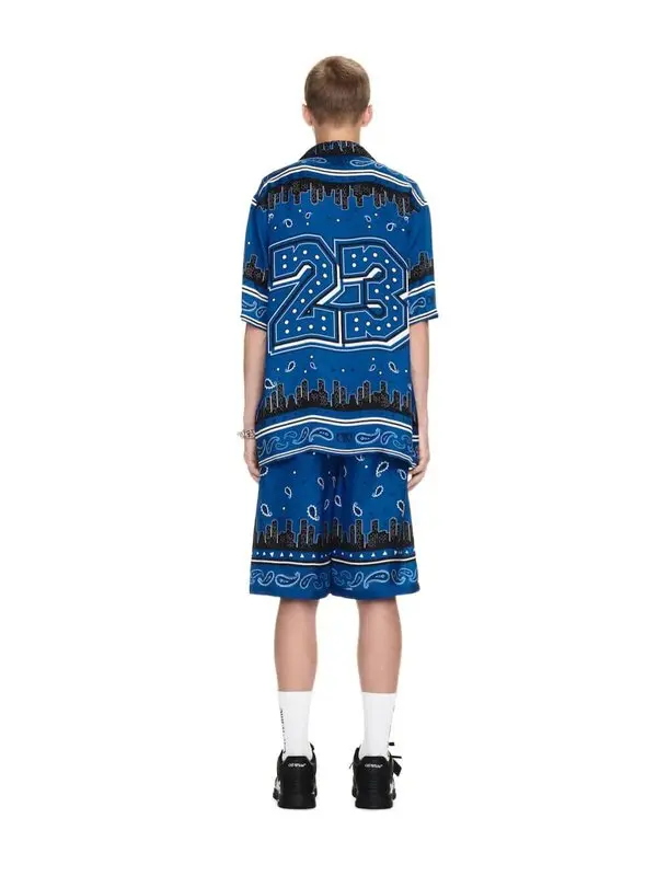Off-White Paisley-print Shorts - Blue