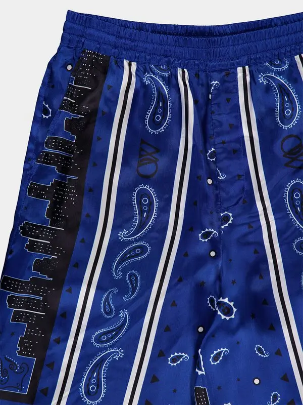 Off-White Paisley-print Shorts - Blue