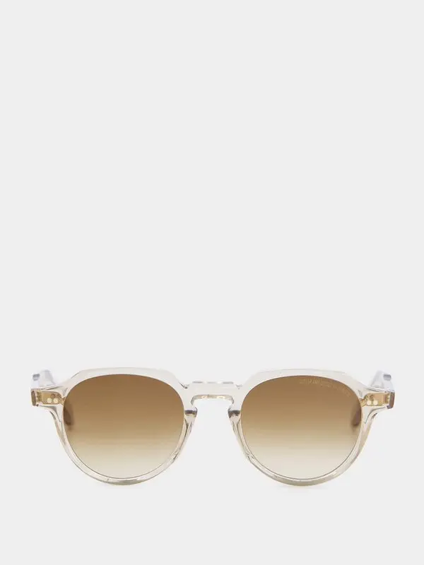 CUTLER AND GROSS Sand Crystal Round Sunglasses - Blue